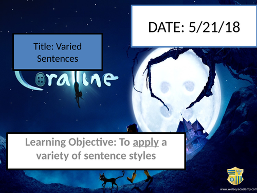 Sentence Types = Gothic Writing Skills SOW - English - Wolsey Academy 9 ...