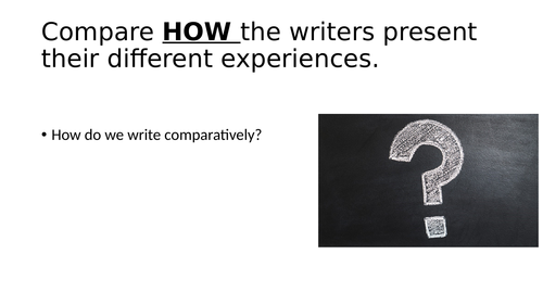 Comparative Writing - English Language | Teaching Resources