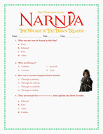 The Chronicles of Narnia- The Voyage of the Dawn Treader worksheet with ...