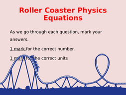 Roller Coaster Physics Equations | Teaching Resources