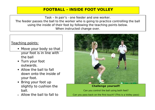 Football - controlling an aerial ball | Teaching Resources