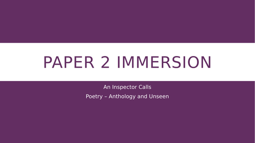 AQA English Literature Paper 2 Revision | Teaching Resources