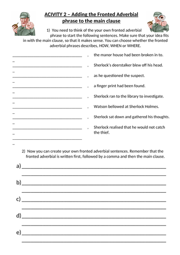 Fronted Adverbial Lesson | Teaching Resources