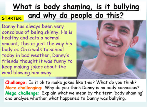 Bullying : Body Shaming PSHE | Teaching Resources