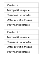 Pancake writing sequence. | Teaching Resources
