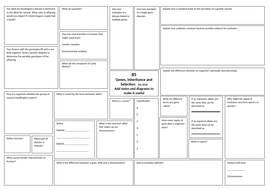 OCR Gateway 9-1 B1 B2 B3 B4 B5 B6 Revision broadsheets | Teaching Resources