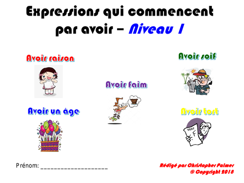 French: Verbs using avoir | Teaching Resources
