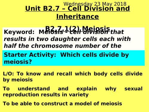 NEW AQA 9-1 TRILOGY - UNIT 6 - INHERITANCE, VARIATION AND EVOLUTION ...