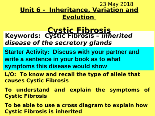 NEW AQA 9-1 TRILOGY - UNIT 6 - INHERITANCE, VARIATION AND EVOLUTION ...