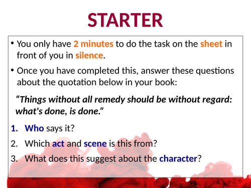 Walking Talking Mock Exam (AQA GCSE English Literature Paper 1 ...