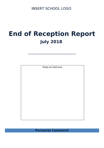End of Year Reception Report | Teaching Resources