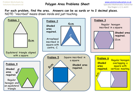 Regular Polygon Area Problems | Teaching Resources