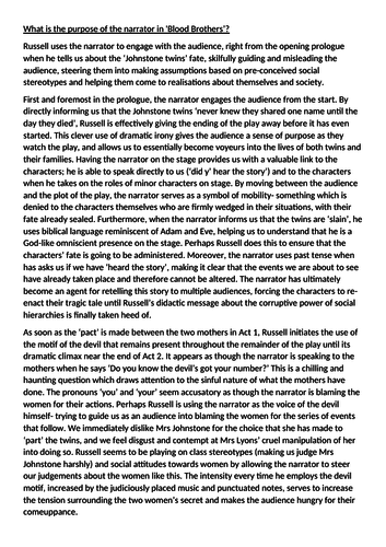 Willy Russell Blood Brothers bundle | Teaching Resources