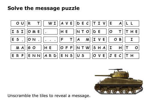Solve the message puzzle about the Battle of the Bulge | Teaching Resources