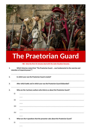 The Praetorian Guard | Teaching Resources