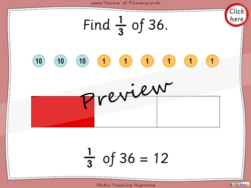 Unit Fractions of an Amount - Year 3 | Teaching Resources