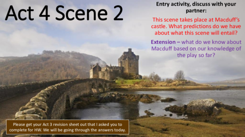Act 4 Scene 2 Macbeth GCSE English Literature 9-1 | Teaching Resources