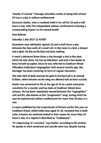 Newpaper Article and DAFOREST techniques | Teaching Resources