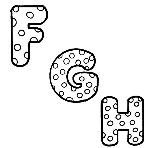 Polka Dot Alphabet Clip Art - Alphabet Clip Art - Black and White ...