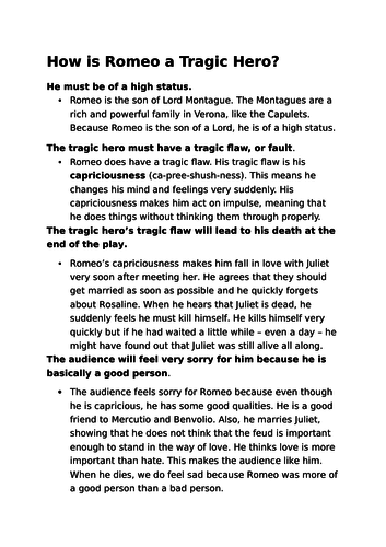 Romeo and Juliet for KS3 SEN | Teaching Resources