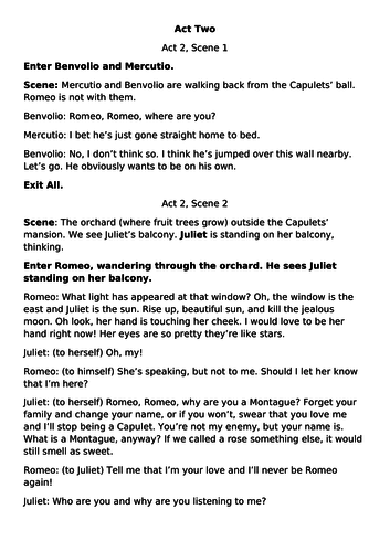 Romeo and Juliet for KS3 SEN | Teaching Resources