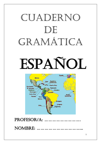 Basic Spanish Grammar Booklet | Teaching Resources