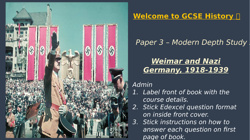 The Weimar Republic, Weimar and Nazi Germany (Edexcel) | Teaching Resources