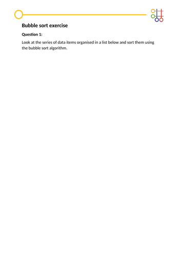 Lesson: Bubble sort, (lesson plan & x 6 resources) | Teaching Resources Lesson: Bubble sort, (lesson plan & x 6 resources) | Teaching Resources