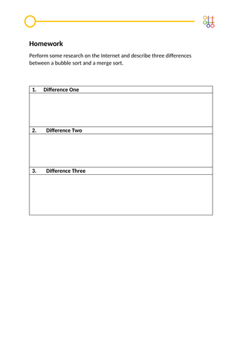Lesson: Bubble sort, (lesson plan & x 6 resources) | Teaching Resources Lesson: Bubble sort, (lesson plan & x 6 resources) | Teaching Resources