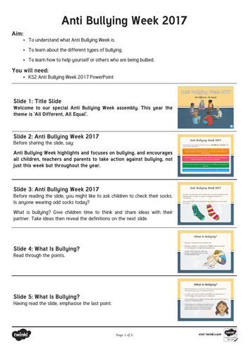 Year 5 Anti Bullying Week ideas and resources | Teaching Resources