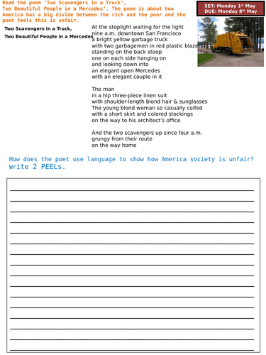 A series of weekly reading homework tasks | Teaching Resources