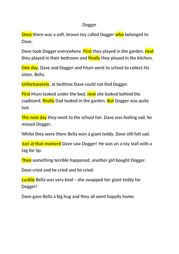 Dogger Talk For Writing Year 1 | Teaching Resources