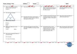 Power, Energy and Time - GCSE Physics and/or Combined Science ...