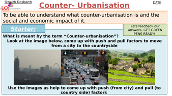 WJEC/ Eduqas 2016 SPEC- Theme 2- Lesson 4- Counter-Urbanisation ...