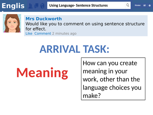 Year 9 descriptive writing | Teaching Resources