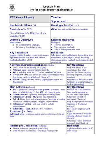 Year 9 descriptive writing | Teaching Resources
