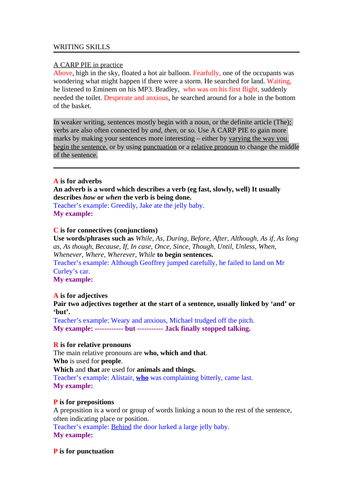 Year 9 descriptive writing | Teaching Resources