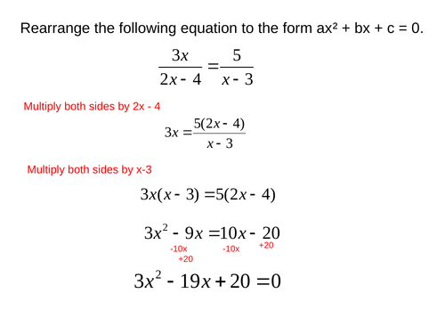 GCSE Edexcel Maths Algebra Fractions | Teaching Resources