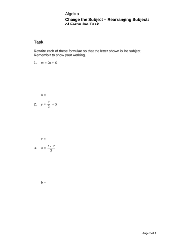 GCSE Edexcel Maths Algebra Formula | Teaching Resources GCSE Edexcel Maths Algebra Formula | Teaching Resources