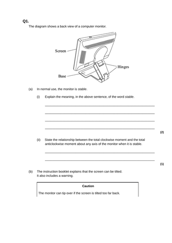 GCSE AQA Physics Forces Revision 4 | Teaching Resources