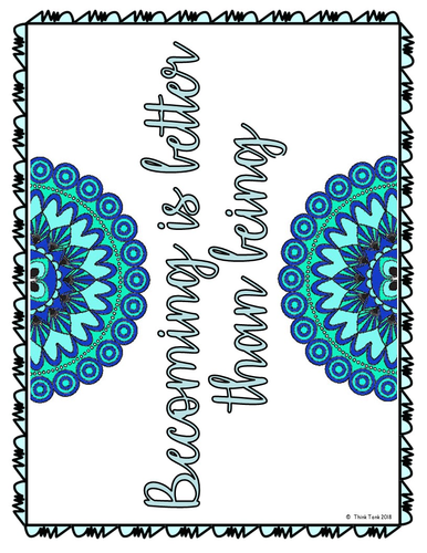 Growth Mindset Doodle Coloring Pages | Teaching Resources