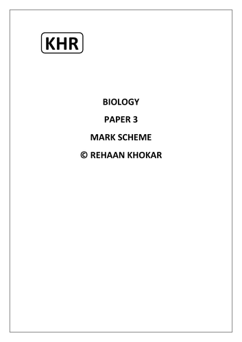 AQA A LEVEL BIOLOGY APPLICATION PAPER 3 | Teaching Resources