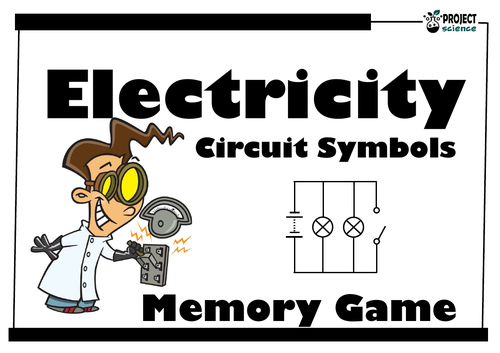 Electricity Circuit Symbols Memory Game and Word Search | Teaching ...