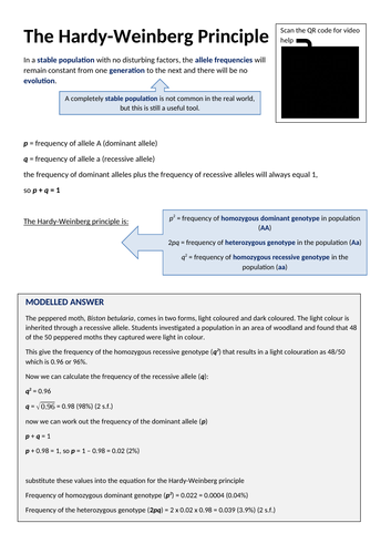 The Hardy-Weinberg Principle | Teaching Resources