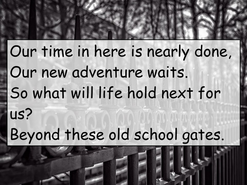 Y6 LEAVERS' POEM-perfect for graduation | Teaching Resources