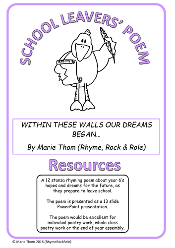 Y6 LEAVERS' POEM-perfect for graduation | Teaching Resources
