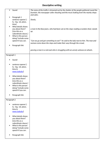 Descriptive writing | Teaching Resources
