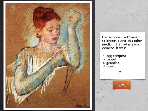 Mary Cassatt Art SHOW + TEST = 170 Slides Impressionism Painter Art ...