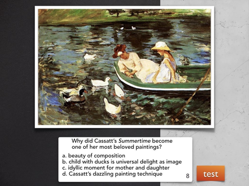 Mary Cassatt Art SHOW + TEST = 170 Slides Impressionism Painter Art ...