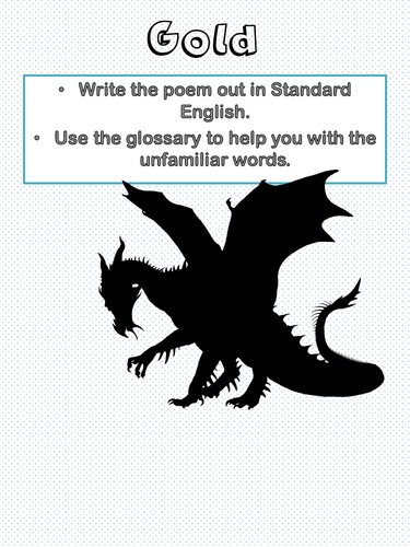 THE JABBERWOCKY - LESSON 2 - UNDERSTANDING THE POEM. | Teaching Resources